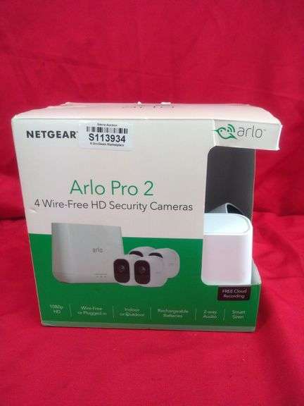 Netgear Arlo Pro 4 Wire Free HD Security Cameras - Sierra Auction Management Inc
