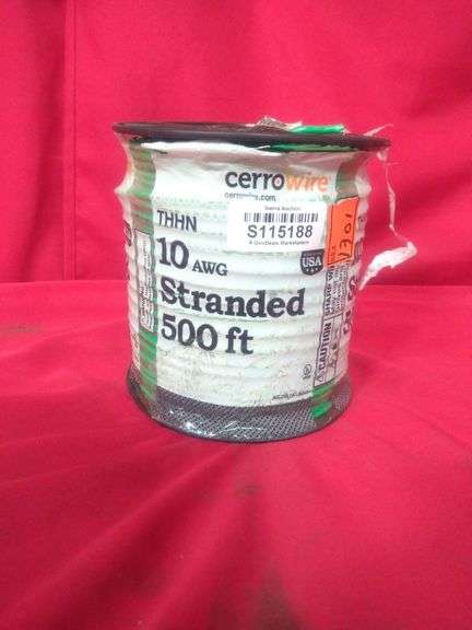 Cerro Wire 10 AWG Stranded 500Ft - Sierra Auction Management Inc
