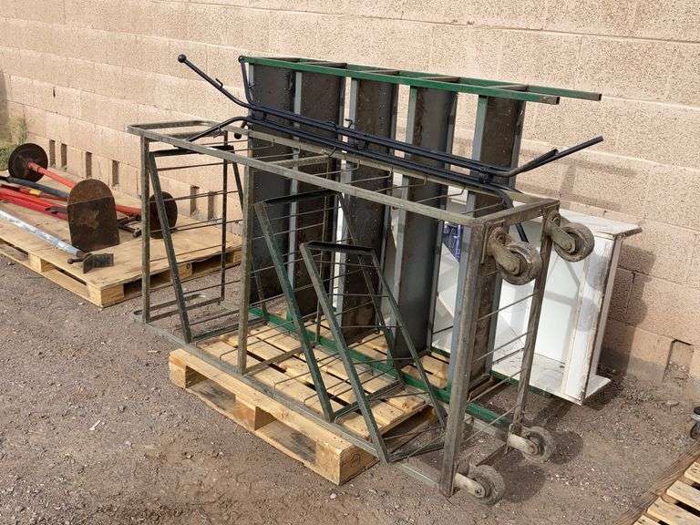 Three assorted shelving racks and coat rack. - Sierra Auction ...