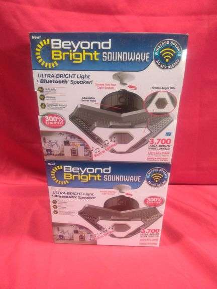 (2)Beyond Bright Ultra Bright Light With Bluetooth Speaker - Sierra ...