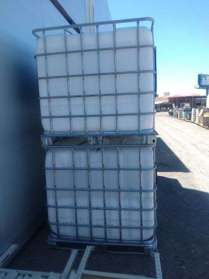 (2) 275-Gallon Liquid Container with Metal Cage - Sierra Auction ...