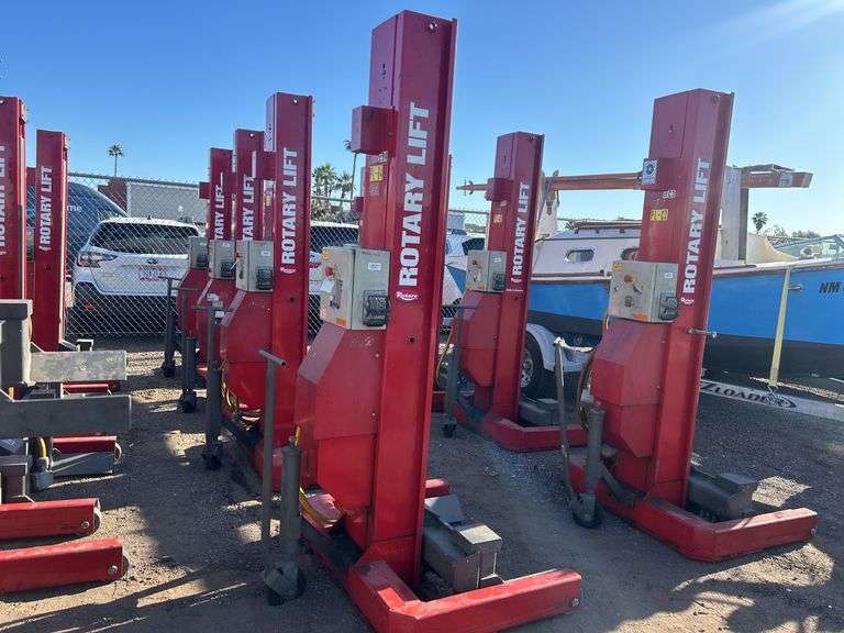 Set of (4) Rotary Lift HP415-100 Mobile Column Lifts - Sierra Auction ...