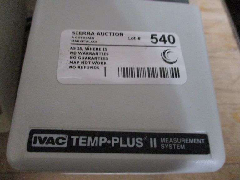 (2) IVAC TEMP-PLUS II 2080A and Welch Allyn 13010 Set - Sierra Auction ...