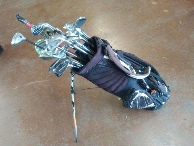 Black/Gray ping Bag With misc Clubs - Sierra Auction Management Inc