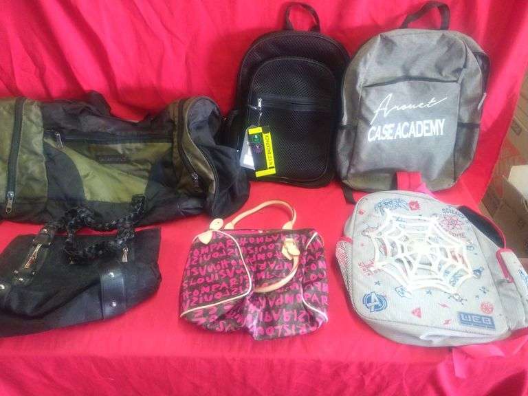 Box of Assorted with Backpacks, Bags, Wallet and More - Sierra Auction ...