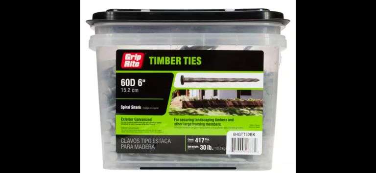 Grip-Rite 6 in. x 3-Gauge 60-penny Exterior Galvanized Spiral Shank ...