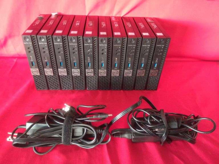 Box of Assorted 10 Mini OptiPlex Model 5070,7050,7060, W/ 2 Power Cord ...
