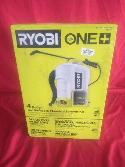 Ryobi OnePlus P2860 4 Gallon 18 Volt Backpack Chemical Sprayer Kit ...