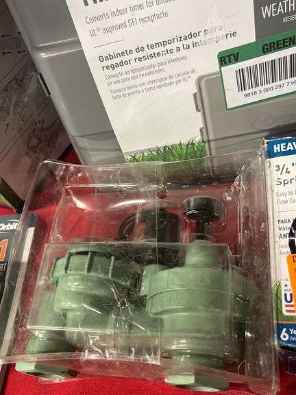 Box With Assorted Irrigation Supplies Including- (2) ZURN Pressure ...