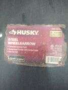 Husky Steel Wheelbarrow 6 cu. ft Flat Free Tire - Sierra Auction ...