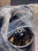 (4) Police issue motorcycle rims, hard plastic saddlebags, assorted ...