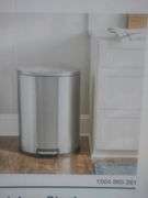 StyleWell 50 L. Trash Can Stainless Steel Semi-Round Step Can - Sierra ...