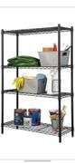 HDX 4-Tier Steel Wire Shelving Unit in Black (36 in. W x 54 in. H x 14 ...