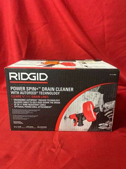 RIDGID Power Spin+ 1/4 in. x 25 ft. Hybrid Drain Cleaning Snake Auger ...