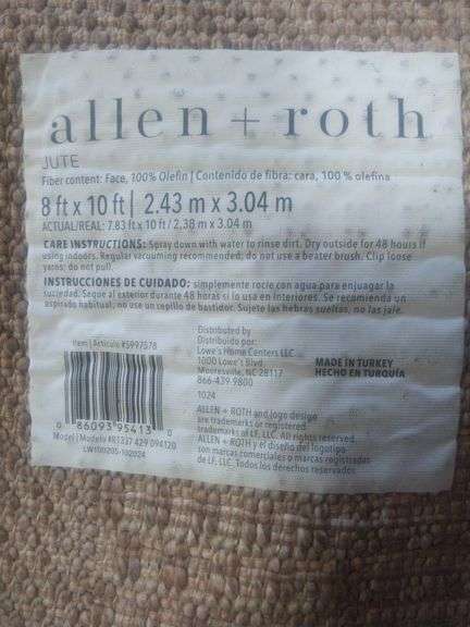 Allen Roth Rug 8ft x10ft - Sierra Auction Management Inc