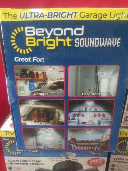(4) Beyond Bright Ultra-Bright Light+Bluetooth Speaker - Sierra Auction ...