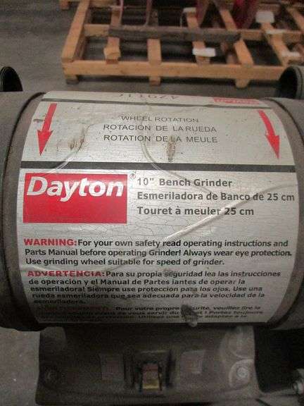 DAYTON 10" Bench Grinder - Sierra Auction Management Inc