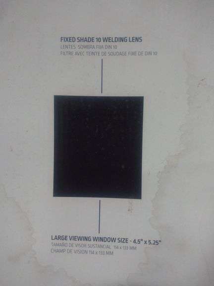 Lincoln Electric Welding Helmet Fixed Shade Lens #10 - Sierra Auction ...