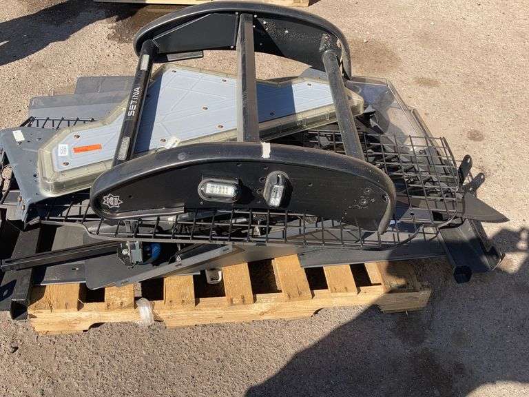 Emergency vehicle lights, push bar, gun mount and seat barricade ...