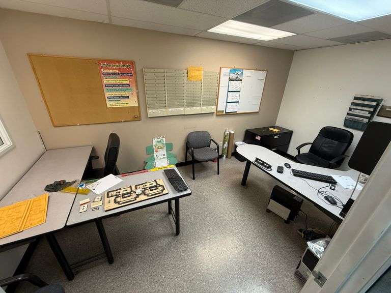 Contents of the Room Including- Office Furniture, (2) SANSUI Flatscreen ...