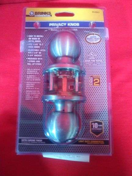 Box Of Assorted Tools Including Master Lock,Kwik Set Smart/ Security Door Knobs, Brinks Privacy ...