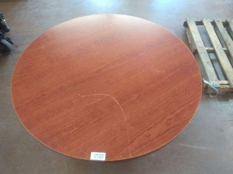 Haworth 42” round huddle table - Sierra Auction Management Inc