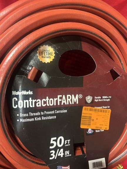 WATERWORKS ContractorFarm 3/4 in. x 50 ft. Contractor Water Hose ...