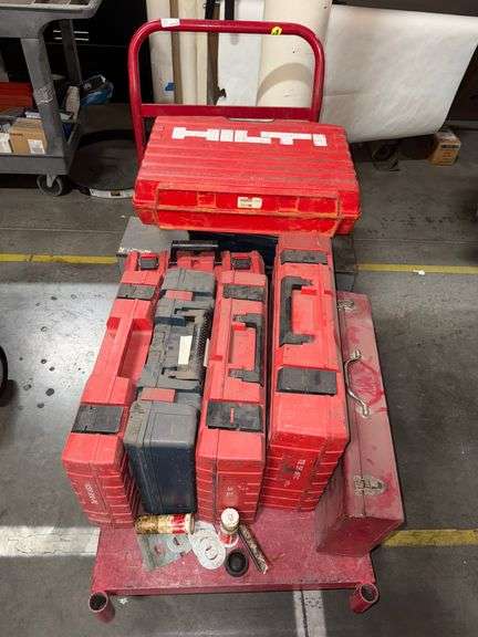 Metal Cart With (9) Empty Cases - Sierra Auction Management Inc