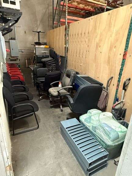 Contents of Room Including- 3-Burner Propane Grill, Office Chairs ...