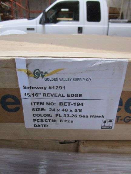 (P) With Approx. (13) GOLDEN VALLEY SUPPLY 15/16" Reveal Edge BET-194 ...