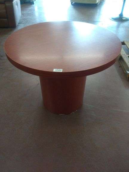 Haworth 42” round huddle table - Sierra Auction Management Inc