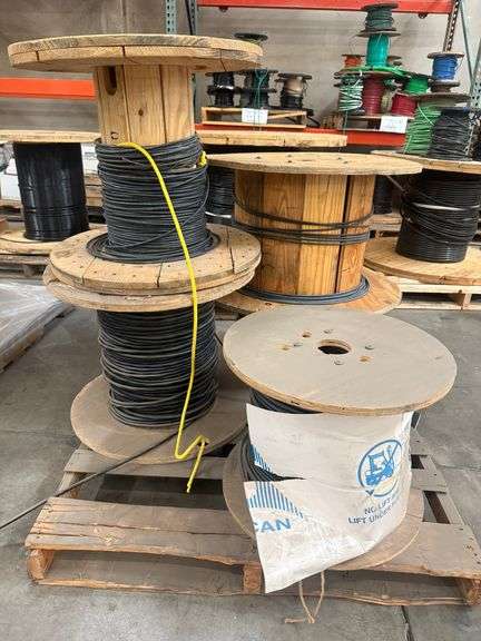 (P) With (5) Misc Electrical Wire Spools - Sierra Auction Management Inc
