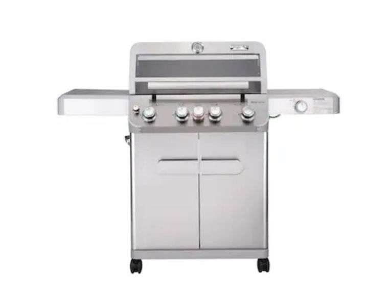 Monument Mesa 405BZ Stainless Steel 5 -Burner Infrared Liquid Propane Gas Grill 1 -Side Burner ...