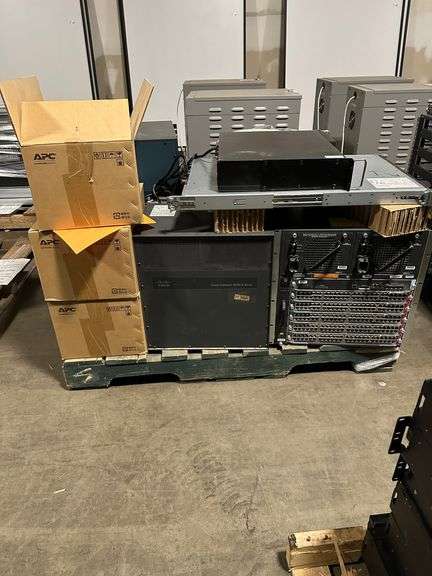 (P) With Assorted Server Electronics Including- APC Smart-UPS APCRBC143 ...