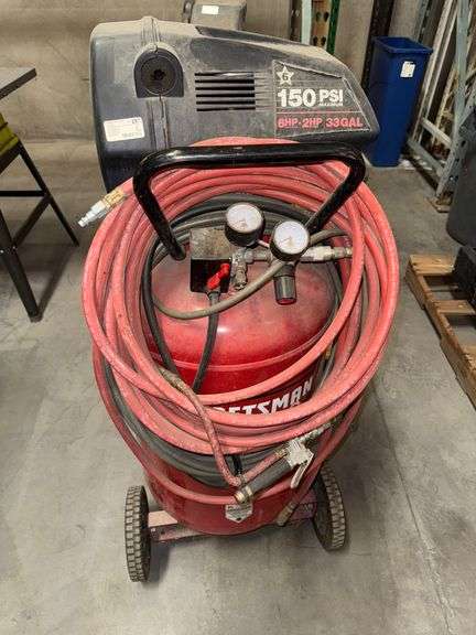 CRAFTSMAN 6HP 33G 150PSI Electric Air Compressor - Sierra Auction ...