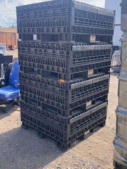 (4) Uline Forklift friendly collapsible bulk containers. - Sierra ...