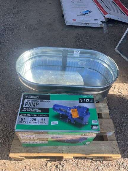 (P) With Everbilt 1-1/2 HP Cast Iron Lawn Irrigation Pump and Behlen 2 ...