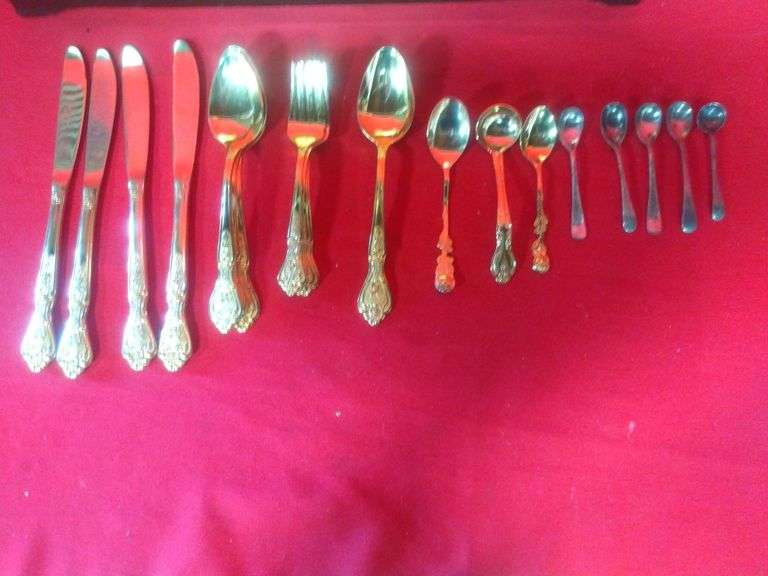 Box Of Assorted Vintage Mixed Lot Silver Ware Set - Sierra Auction Management Inc