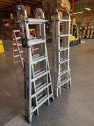 (2) WERNER 5 in 1 Multi Position Pro 26 ft. Reach Aluminum Adjustable ...