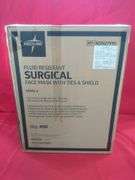 Box of Medline REF NON27910 Fluid Resistant Surgical Face Mask With ...