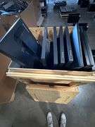 Wooden Crate With Assorted Flatscreen Monitors (Stands Not Included ...