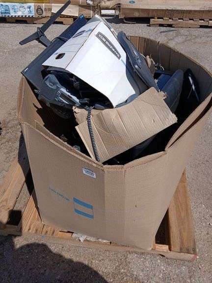 Box of Various Landline Phone Systems, Bus System Modules, Keyboards ...