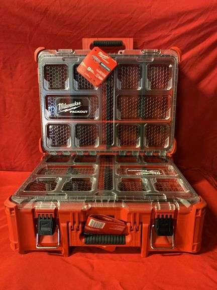 (2) BRAND NEW Milwaukee PACKOUT 20 in. Deep Small Parts Organizer with ...