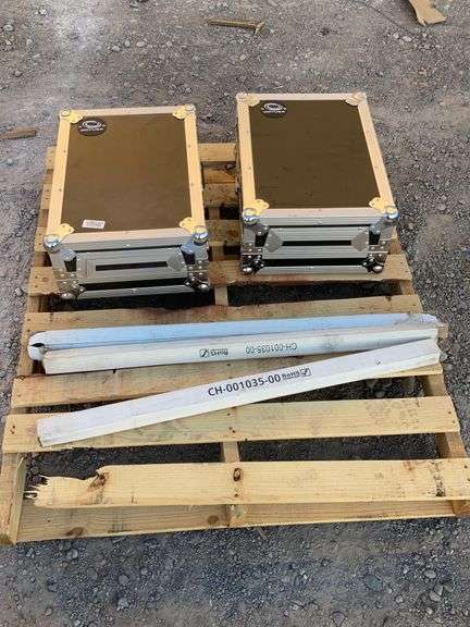 (2) ODYUSA flight cases and (3) speaker stand sub poles. - Sierra ...