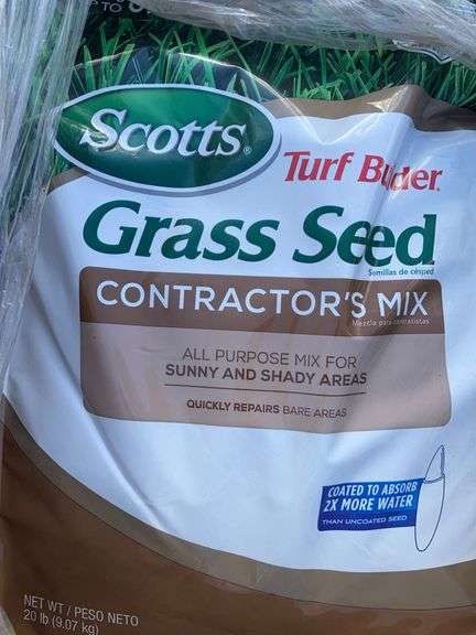 Approximately 10 bags of Scotts turf builder grass seed. - Sierra ...
