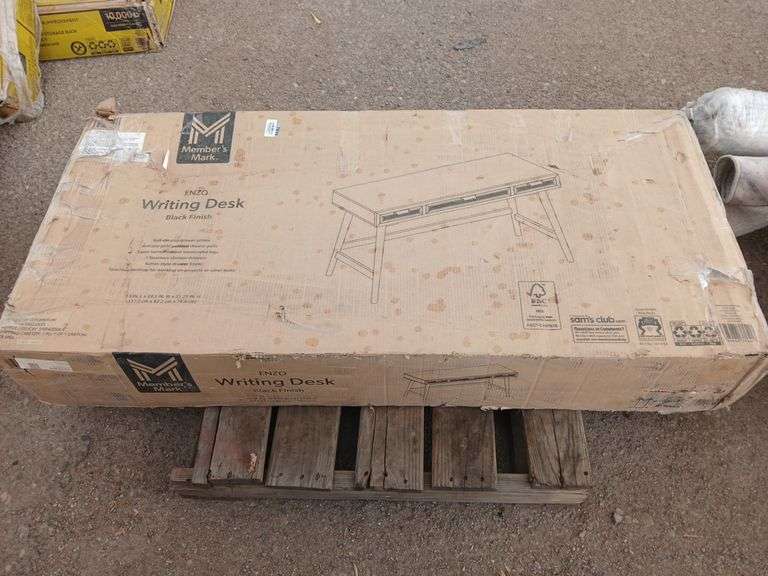 Enzo Writing Desk Black Finish - Sierra Auction Management Inc