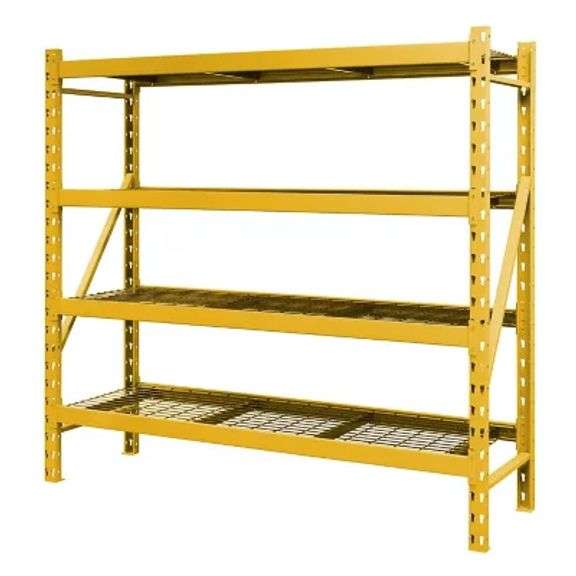4 Tier Industrial Strength Storage Rack - Yellow - Sierra Auction ...