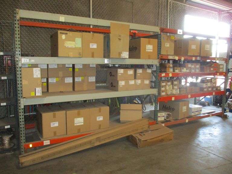 2-Section of Pallet Racking With Contents Including- HALCÓN PROLUME ...