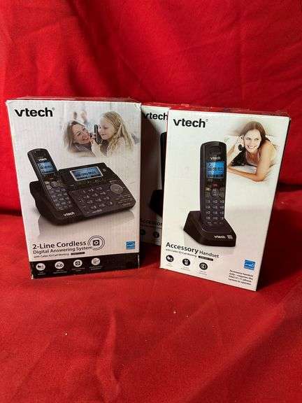 (3pcs) (1) tech DS6151-11 2-line Cordless Digital Answering System and ...