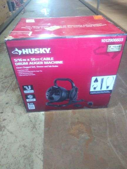 Husky Drum Auger Machine - Sierra Auction Management Inc